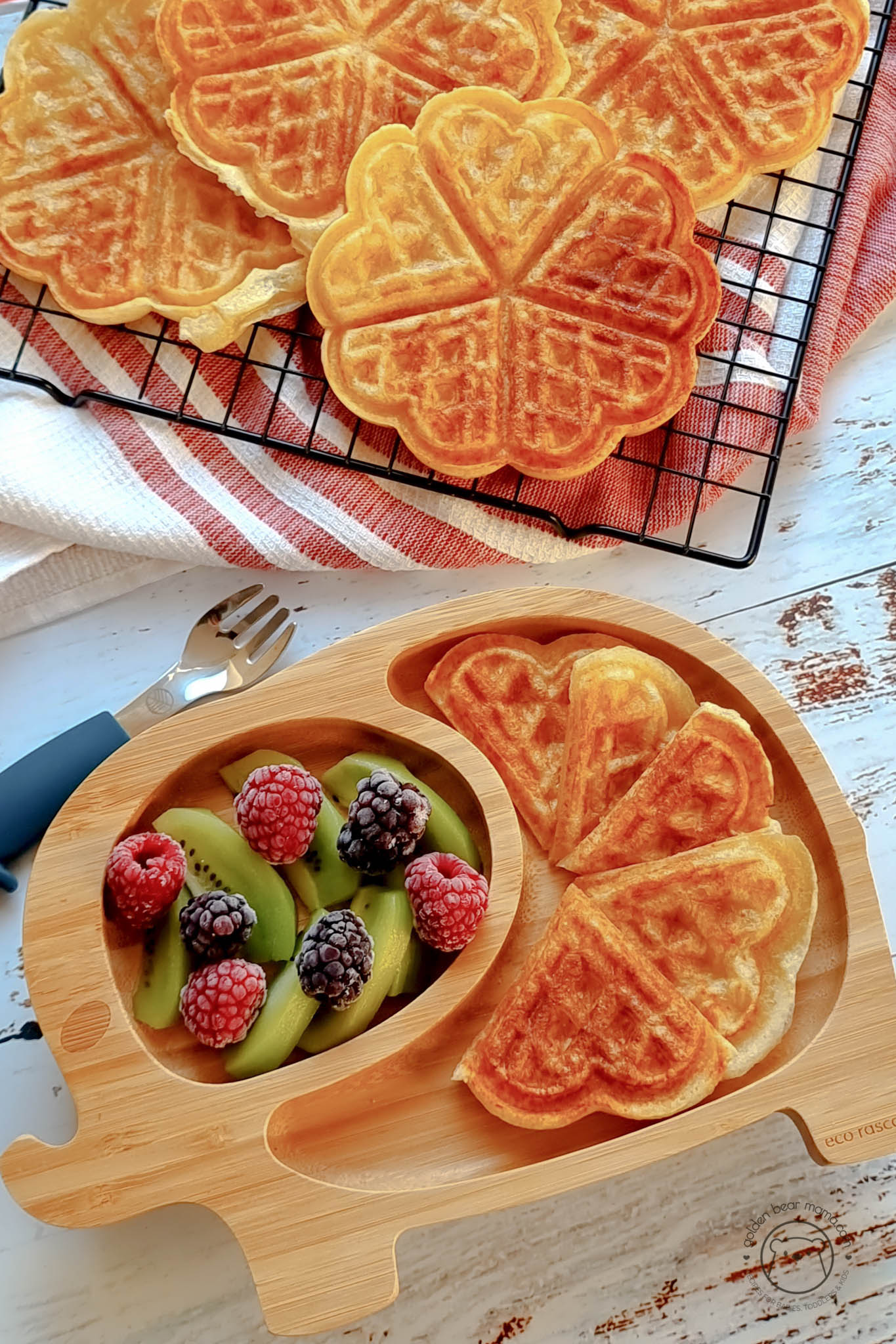 Brazilian Cheese Bread Waffles - Golden Bear Mama