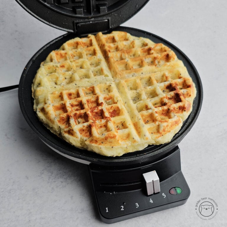 Brazilian Cheese Bread Waffles - Golden Bear Mama