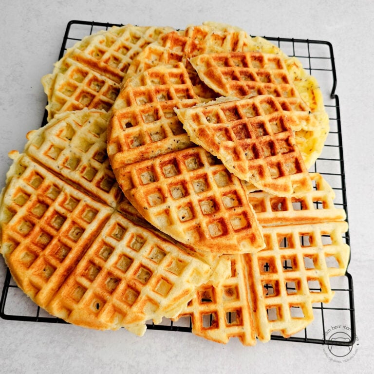 Brazilian Cheese Bread Waffles - Golden Bear Mama