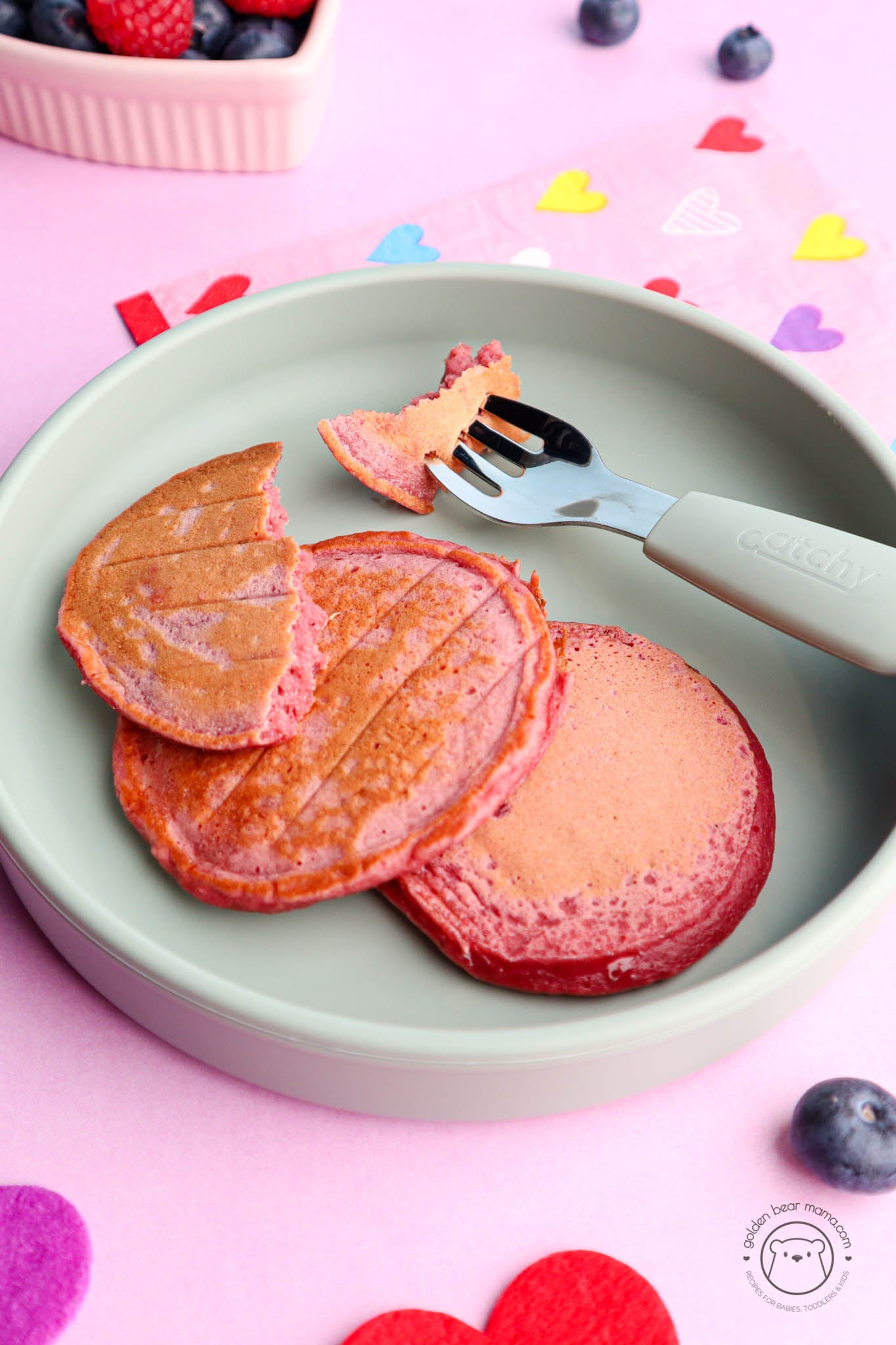 Perfect Pink Beetroot Pancakes (for Babies and Toddlers) - Golden Bear Mama