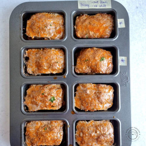 Easy Mini Meatloaves for Babies (with Oat Flour) - Golden Bear Mama