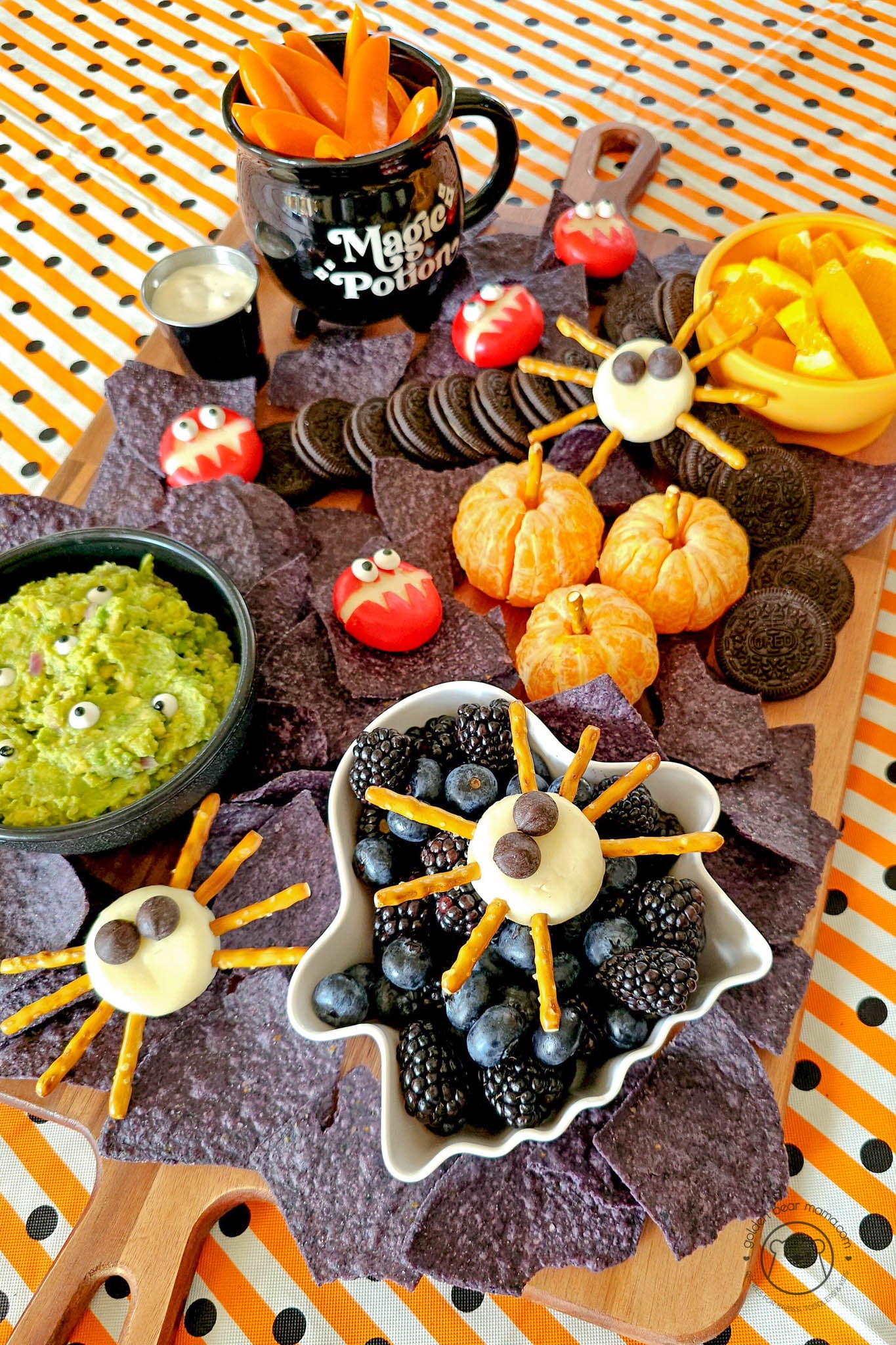 Easy Spooky Halloween Snack Board - Golden Bear Mama