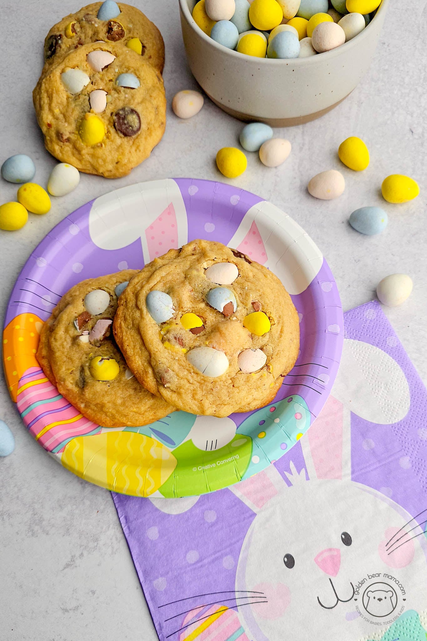 Cute Easter Cookies for Kids (with Cadbury Eggs) - Golden Bear Mama