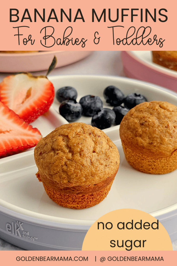 Easy Banana Muffins for Baby (no added sugar) - Golden Bear Mama