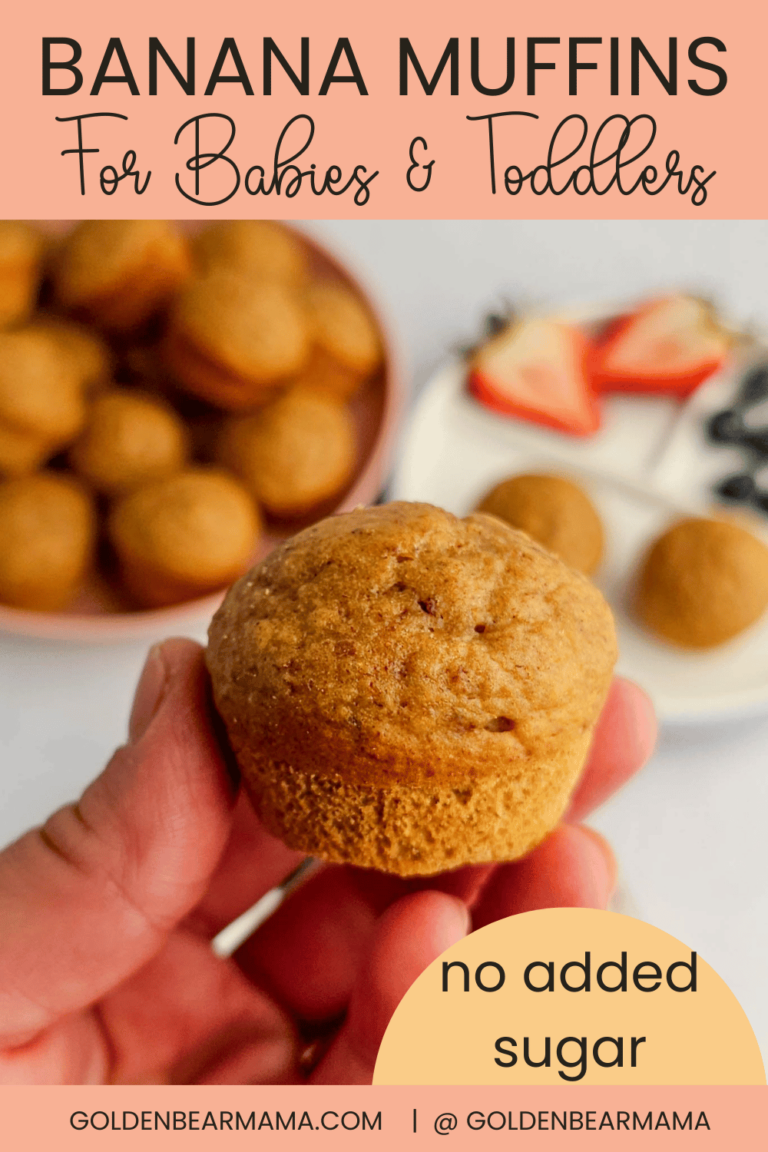 Easy Banana Muffins for Baby (no added sugar) - Golden Bear Mama