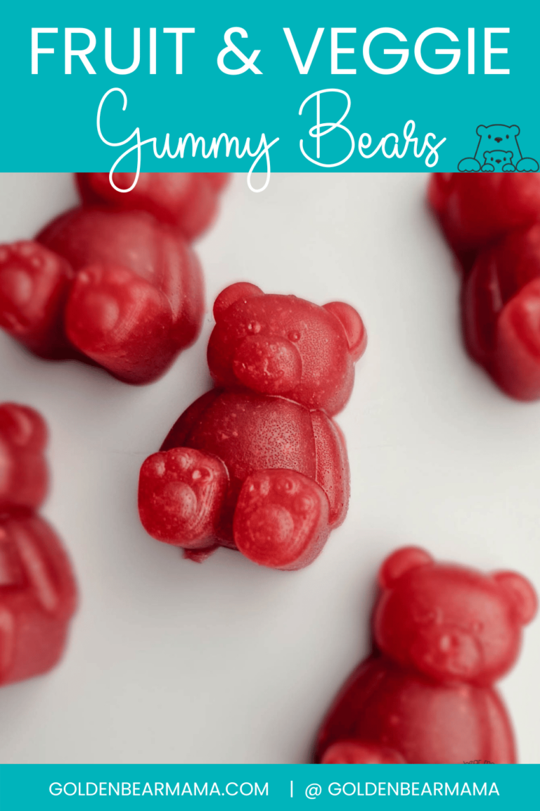 Healthy Fruit and Veggie Gummy Bears - Golden Bear Mama