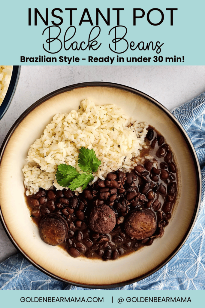 Easy Pressure Cooker Brazilian-Style Black Beans - Golden Bear Mama