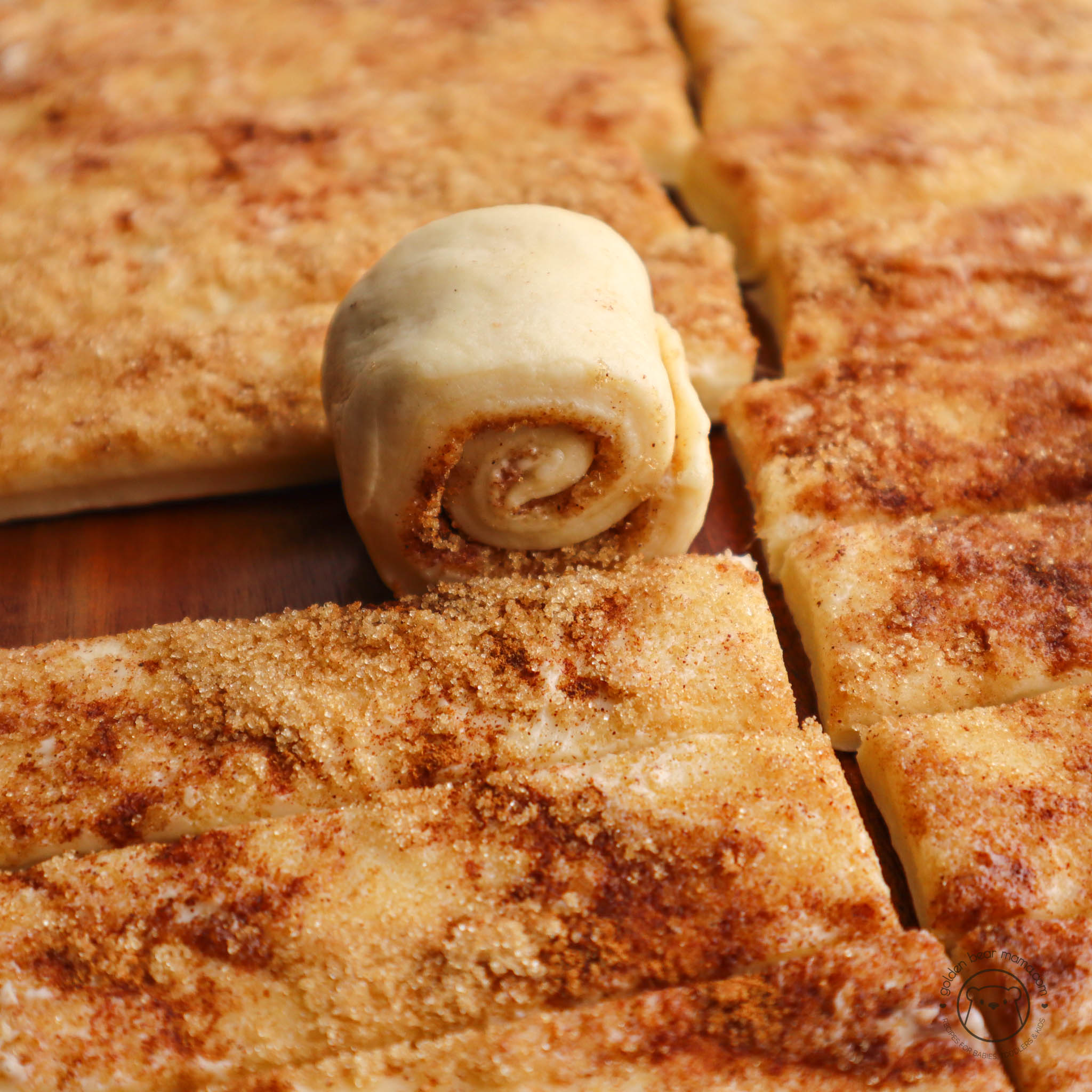 Mini Soft Cinnamon Rolls (Bite Size for Kids) - Golden Bear Mama