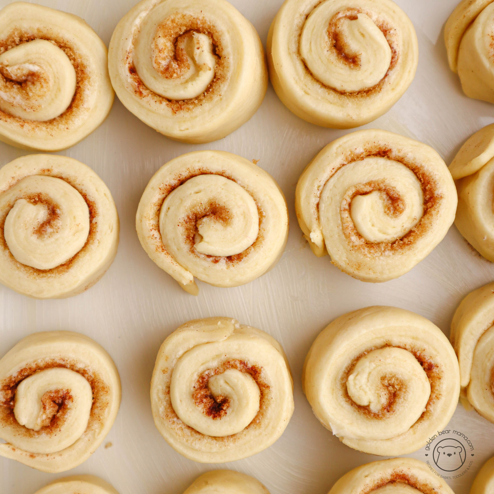 Mini Soft Cinnamon Rolls (Bite Size for Kids) - Golden Bear Mama