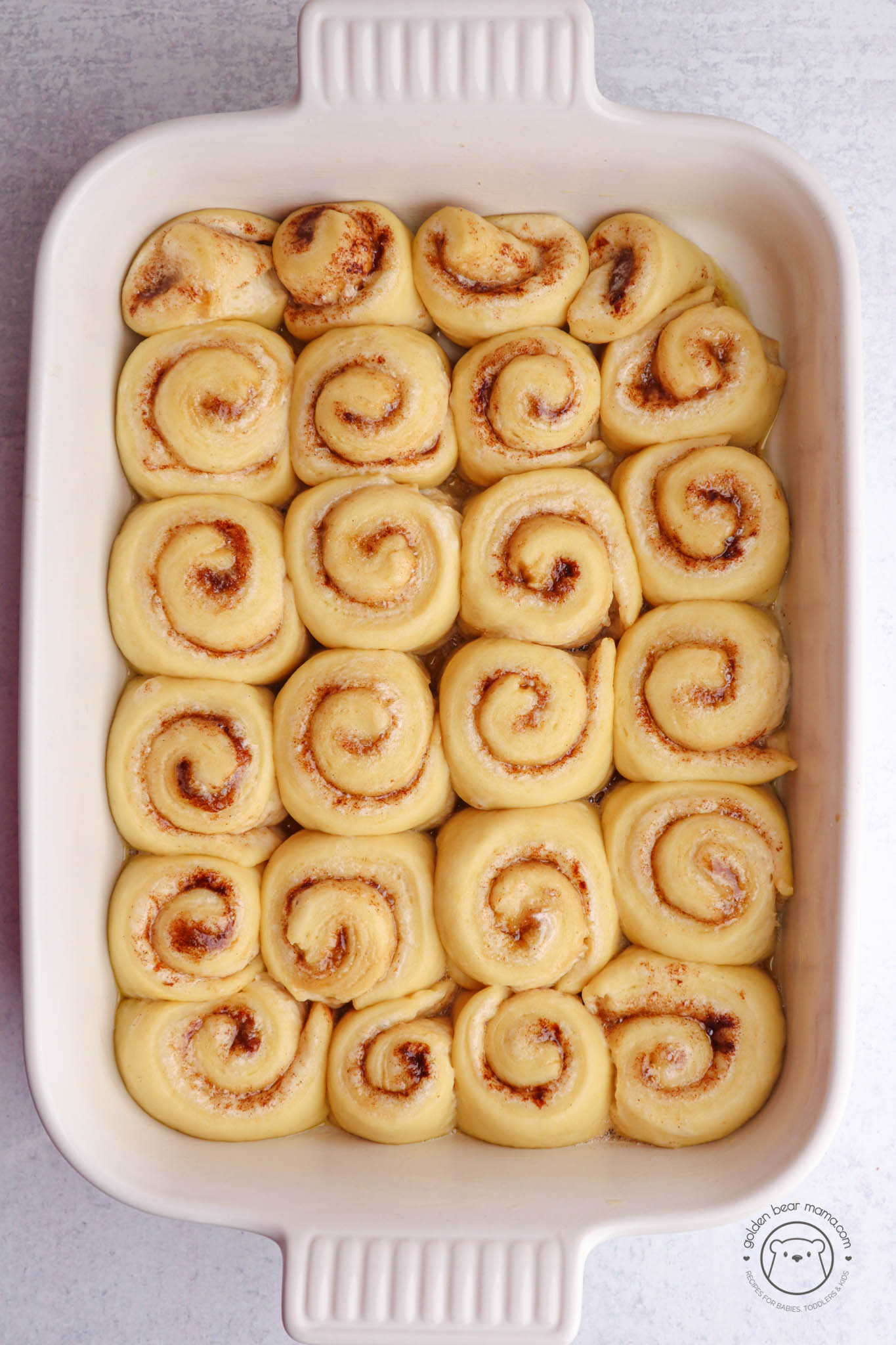 Mini Soft Cinnamon Rolls (Bite Size for Kids) - Golden Bear Mama