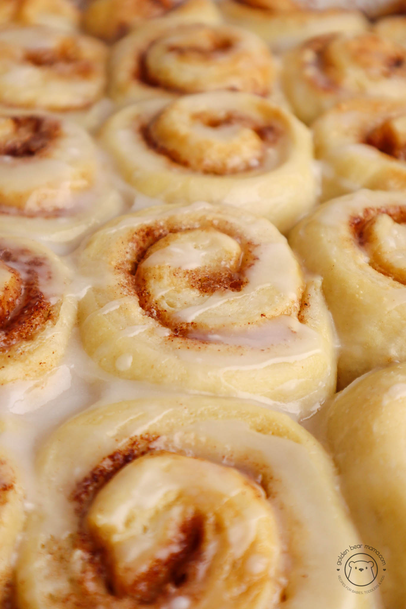 Mini Soft Cinnamon Rolls (Bite Size for Kids) - Golden Bear Mama