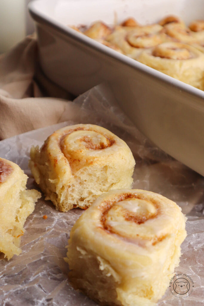 Mini Soft Cinnamon Rolls (Bite Size for Kids) - Golden Bear Mama