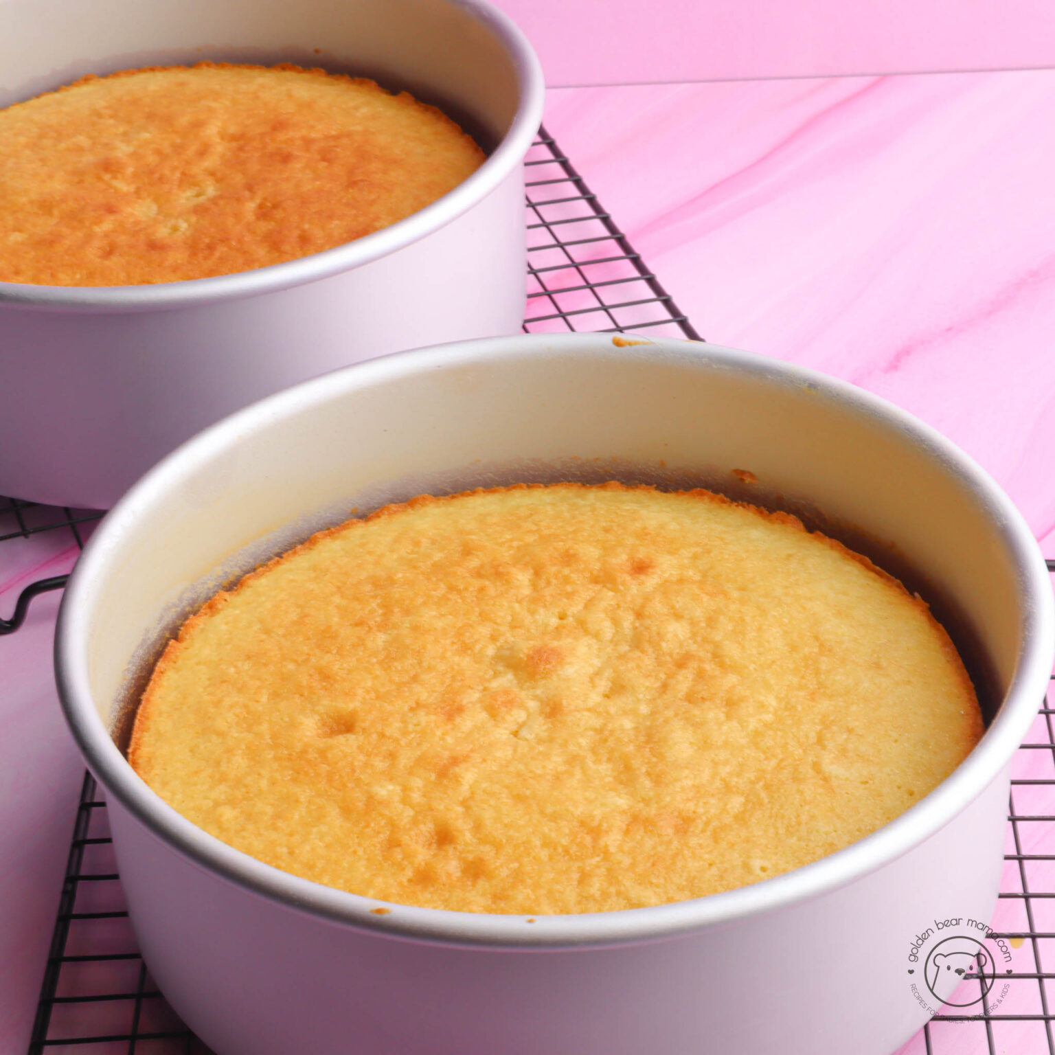 Favorite Vanilla Birthday Cake (Fluffy and Easy!) - Golden Bear Mama